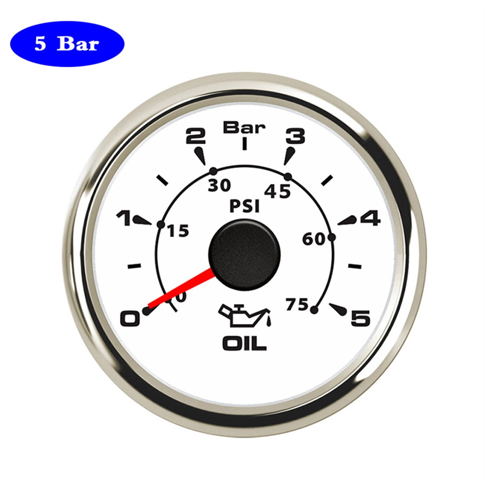 52 mm Marine Oil Pressure Meter Gauge Measure Oil Press Indicator for ...