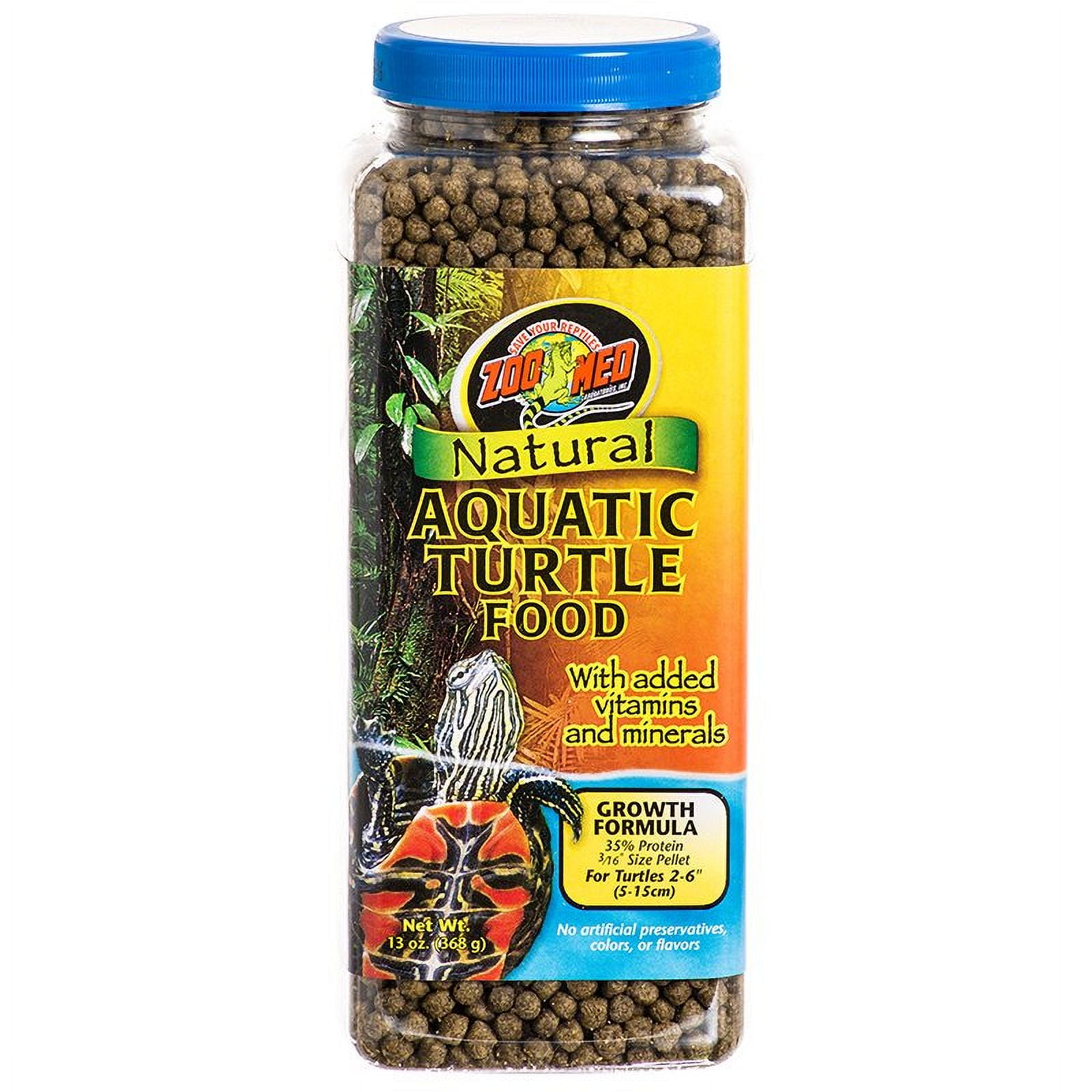 52 oz (4 x 13 oz) Zoo Med Natural Aquatic Turtle Food Growth Formula ...