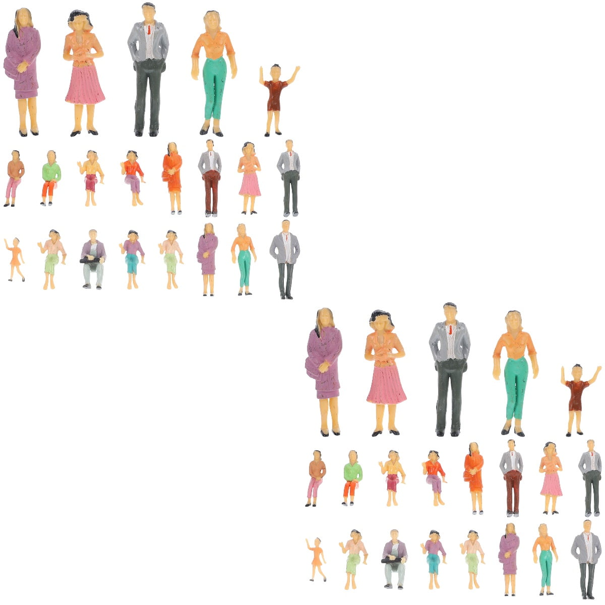 52 pcs Doll House Small People Tiny People Toy Mini People Figures DIY ...