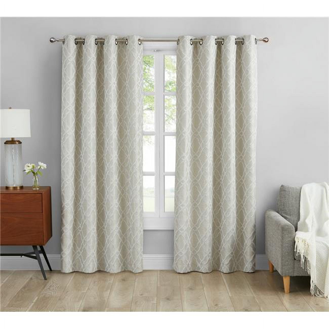 52 x 108 in. Modern Print Blackout Window Curtain - Set of 2 - Walmart.com