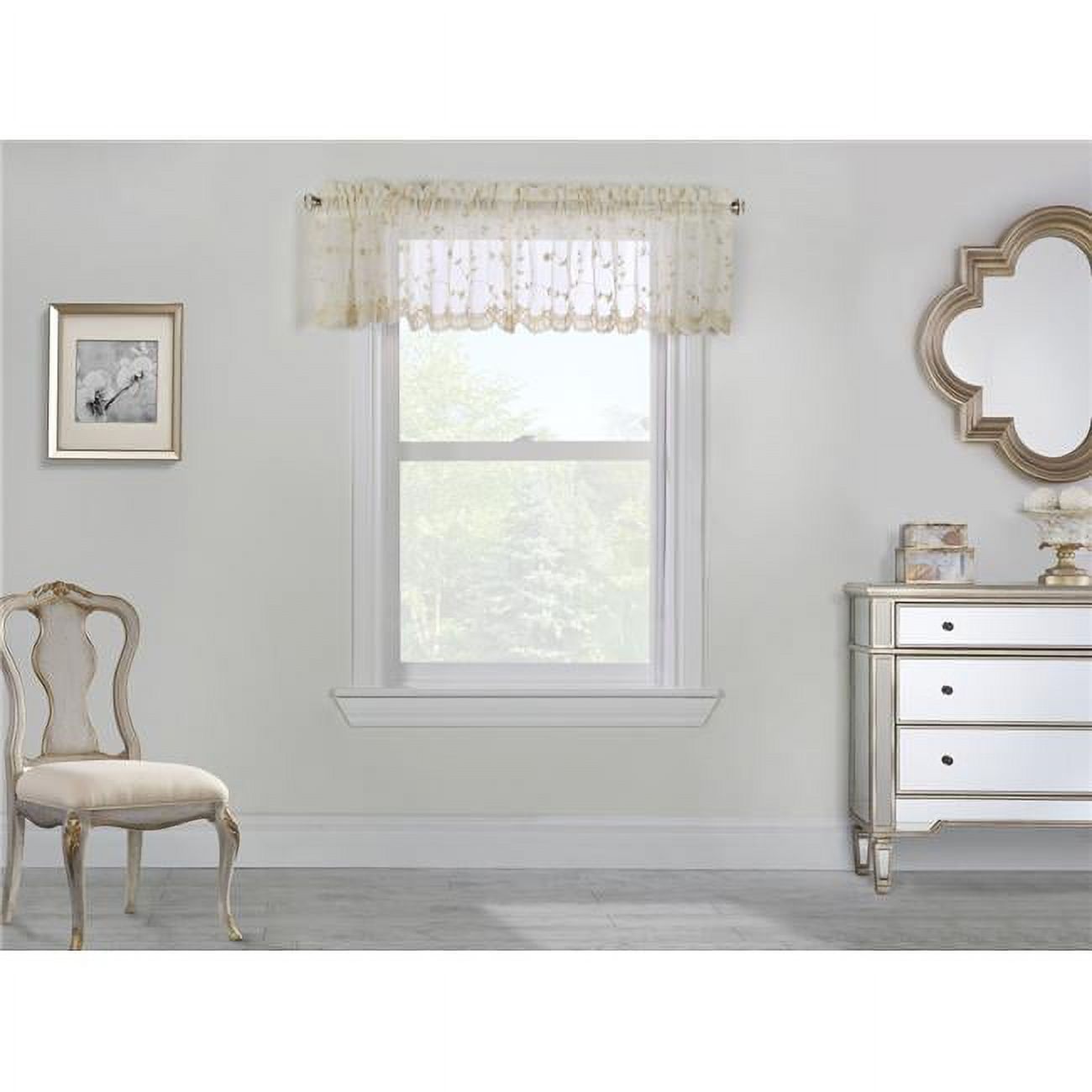 52 x 17 in. Grandeur Pole Top Valance Window Dressing, Cream - Walmart.com