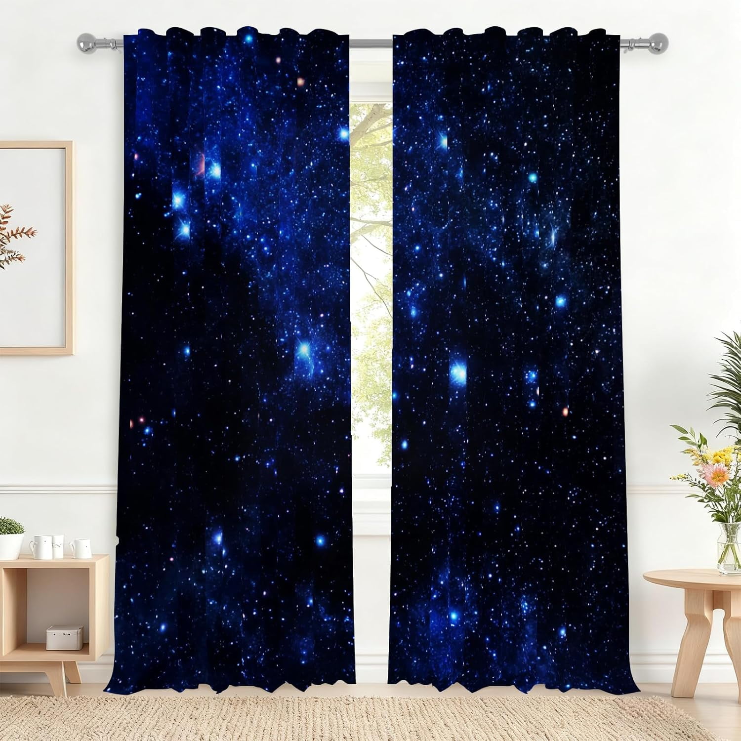 52 x 84 Inch Galaxy Blackout Curtains Outer Space Nebula Universe ...