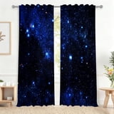 52 x 84 Inch Galaxy Blackout Curtains Outer Space Nebula Universe Starry Sky Night Print Room ...