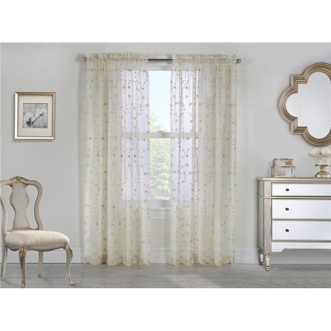 52 x 84 in. Grandeur Pole Top Curtain Panel Window Dressing, White ...