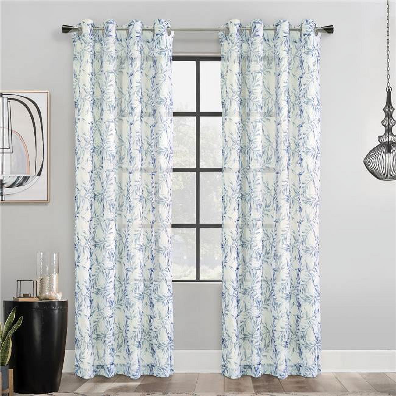 52 x 84 in. Jenny Grommet Curtain Panel Window Dressing, Indigo ...
