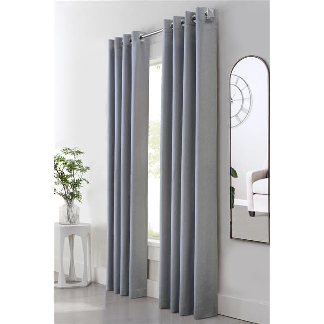 52 x 84 in. Margaret Grommet Curtain Panel Window Dressing, Grey ...