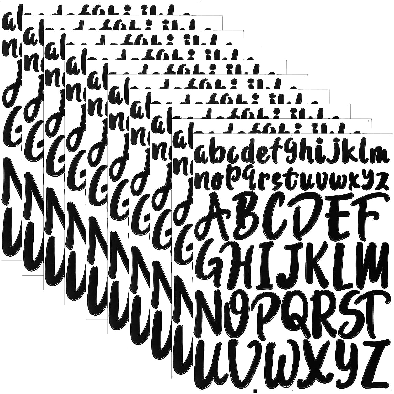520 Self-Adhesive Letters, 10 Sheets 2.5 cm 5 cm Capital Letters ...