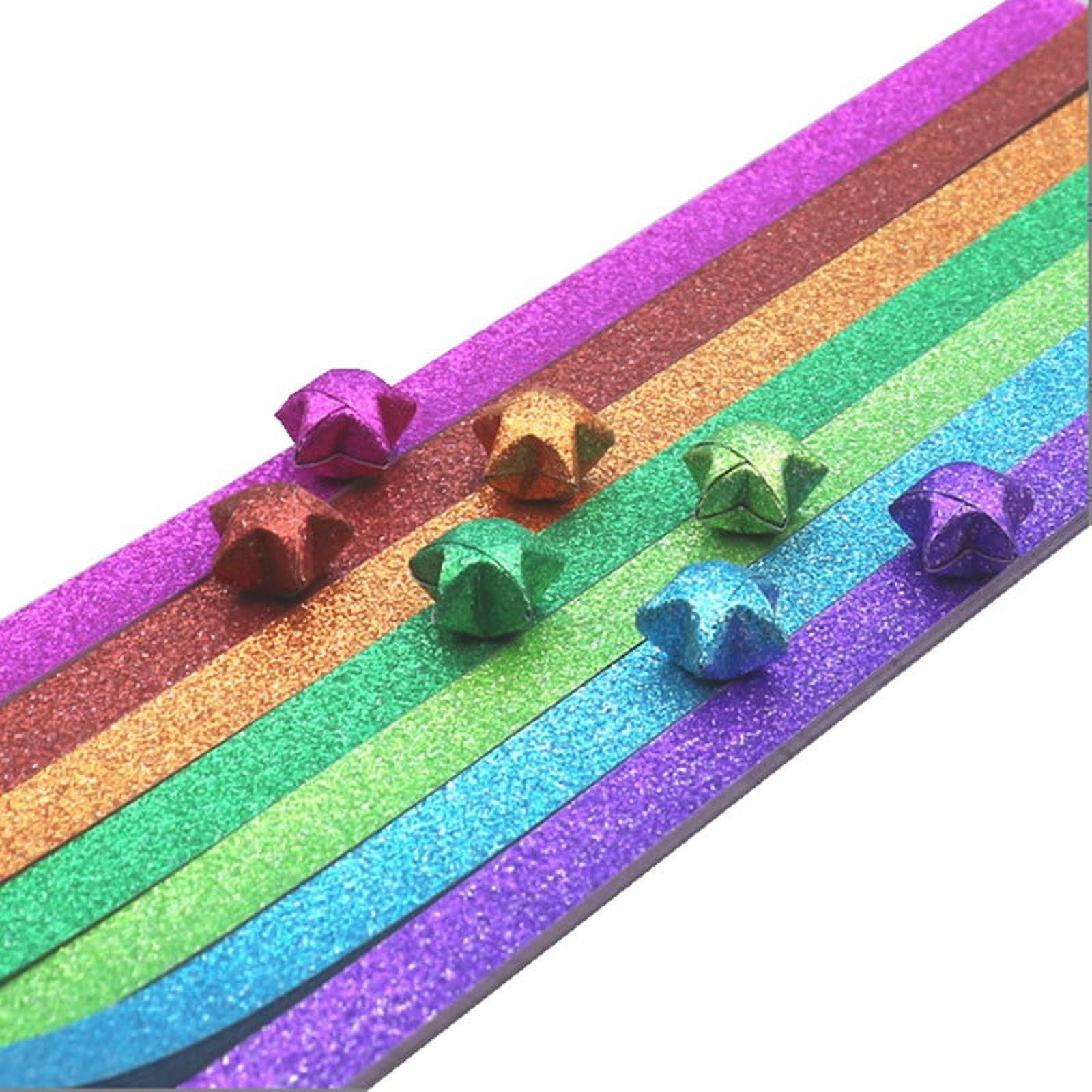520 Sheets Glitter Paper Folding Paper Stars Paper Strips Lucky Stars ...