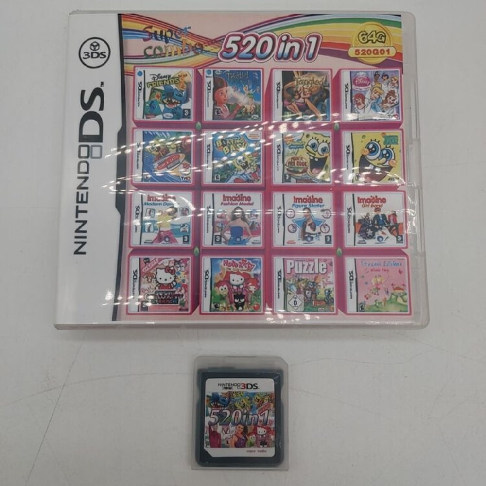 520 in1 3DS Super Combo 520-in-1 Multi-Game Cassette - - Walmart.com