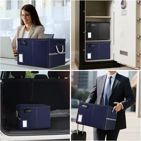 5200°F Fireproof Document Box, Fire Important Document Organizer with ...