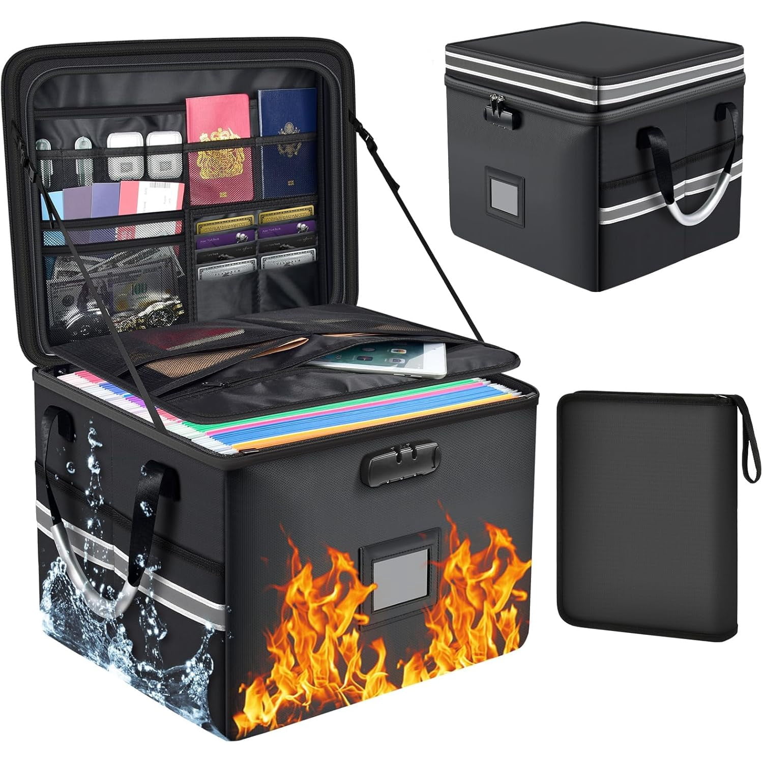 5200°F Upgraded Fireproof Document Box & Fireproof Expanding File ...
