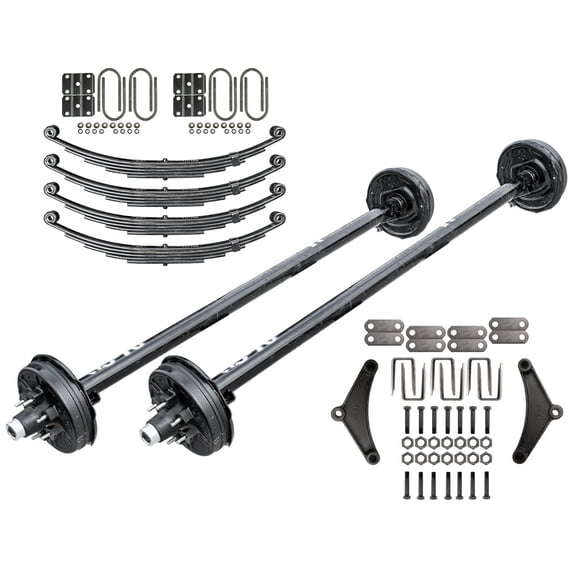 5200 lb TK Tandem Axle Heavy Duty Trailer Kit with Suspension - 10.4K ...