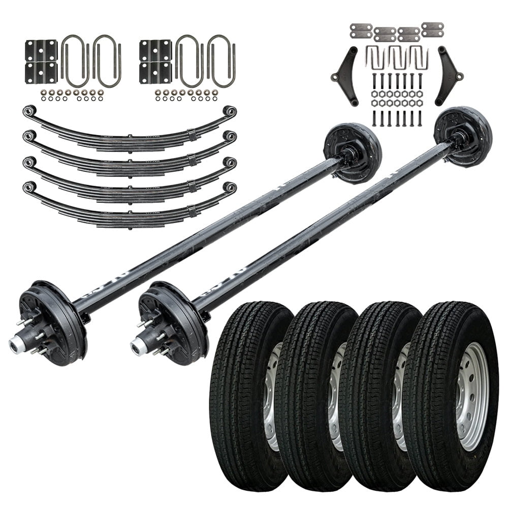5200 lb Tandem Axle Heavy Duty TK Trailer Kit - 10.4K Capacity - 6 Lug ...