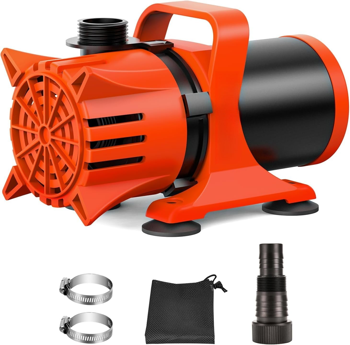 5200GPH Submersible Water Pump, 180? Ajustable Pond Pump with 20FT ...