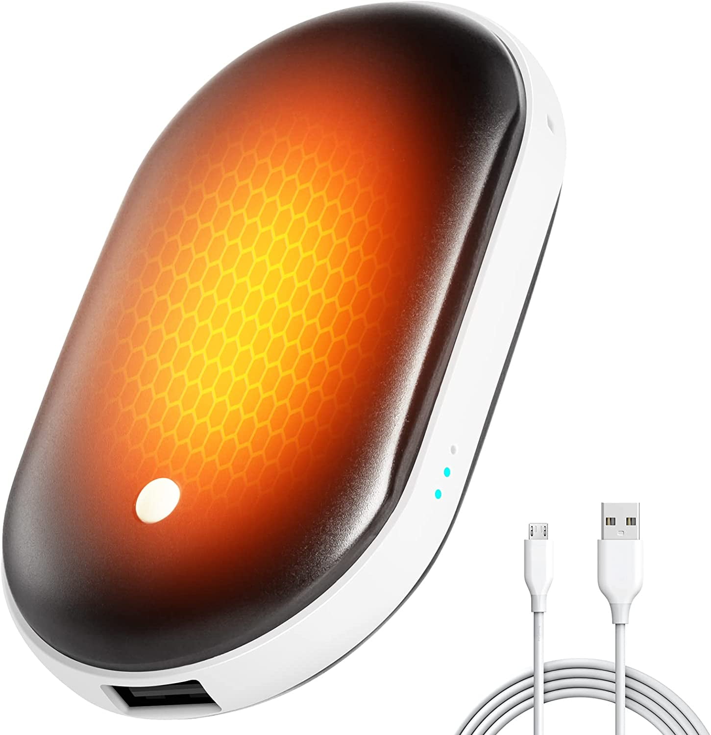 5200mAh Rechargeable Portable Hand Warmers, USB Electric Power Bank ...