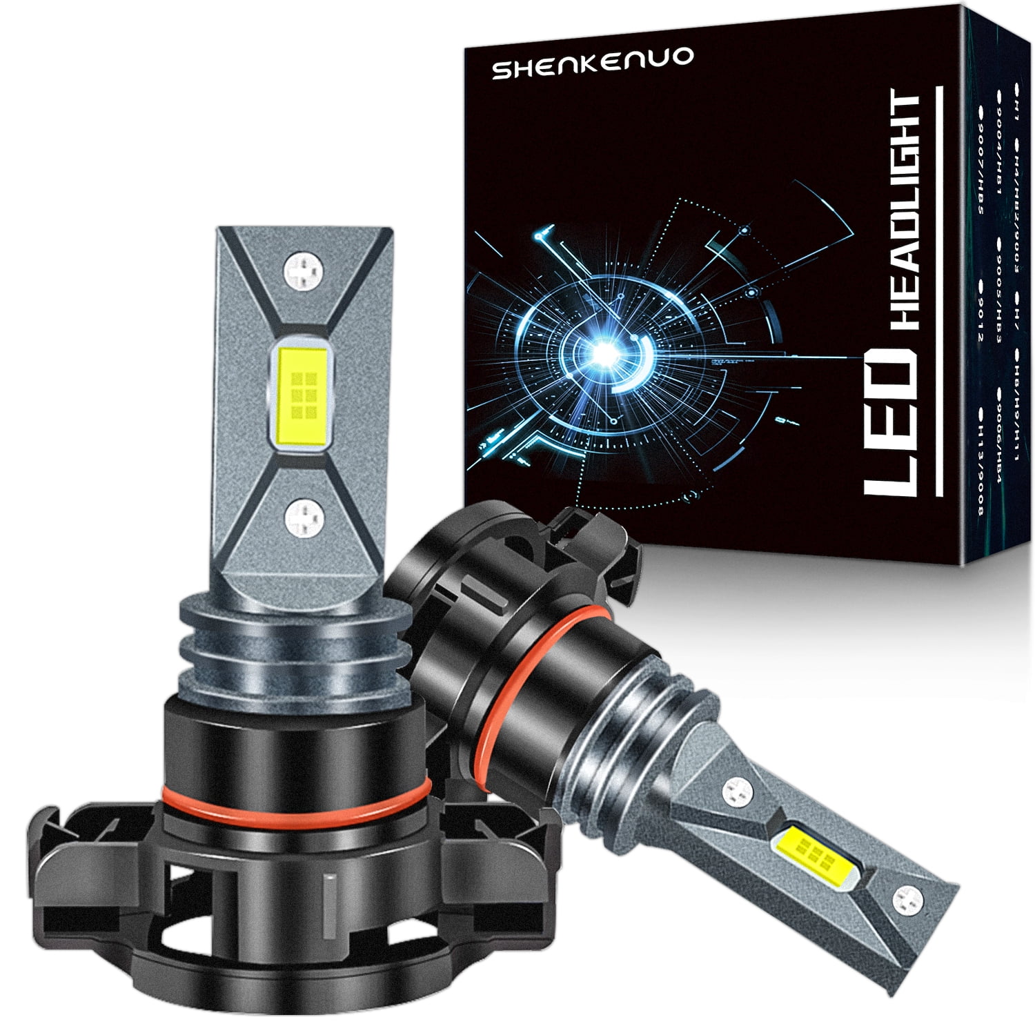 5202 2504 PSX24W Car LED Fog Light Bulbs 80W 10000LM 6000K 2 Bulbs ...