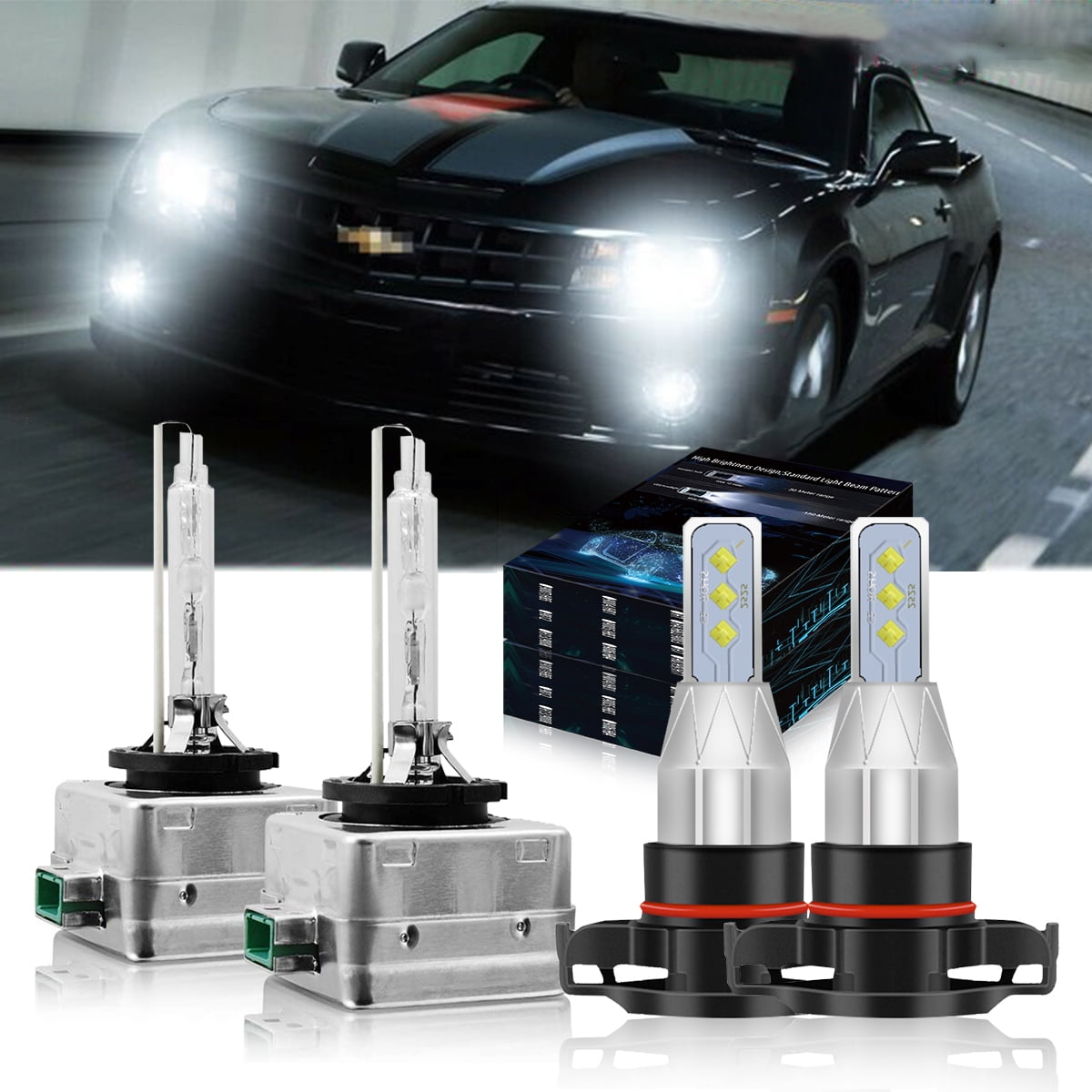 5202 D3S Xenon bulbs for 2008-11 Ford Mustang LED Headlights High Low ...