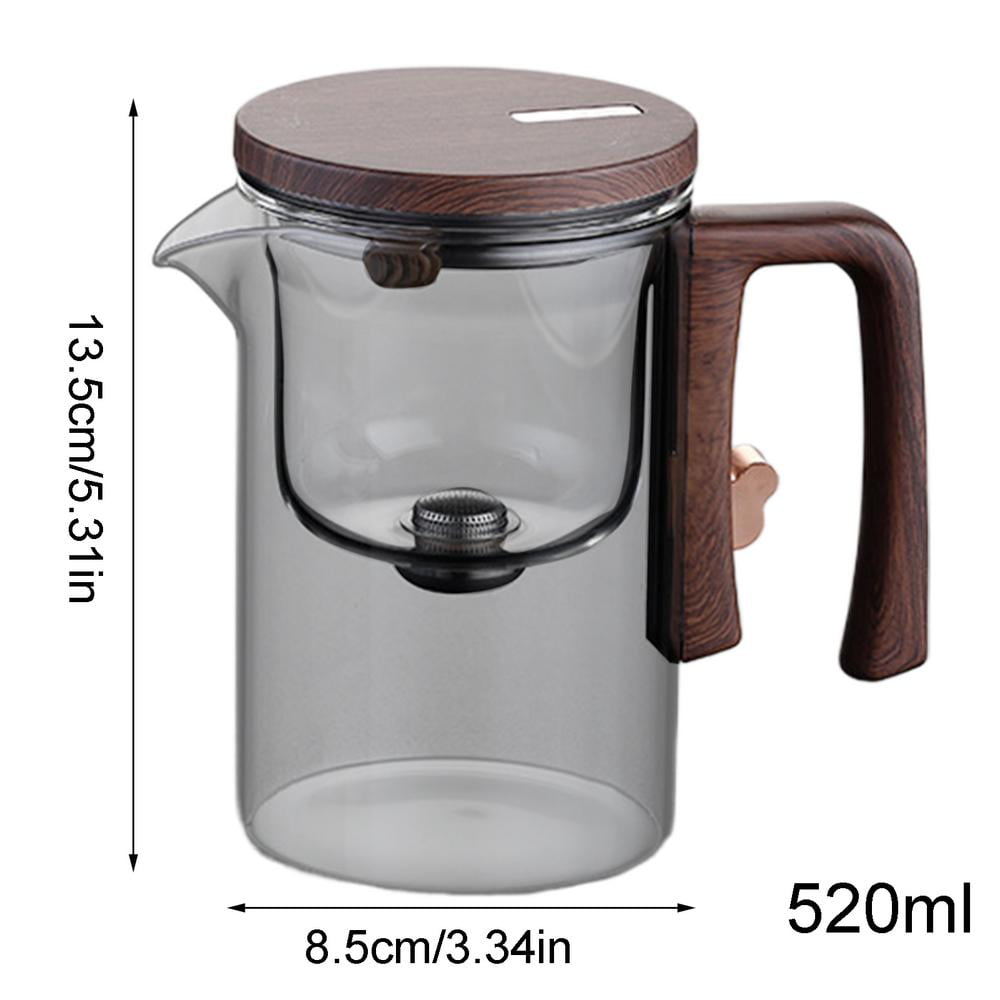 520ML/720ML Glass Tea Pot Kettle with Infuser - Water Separation Design ...