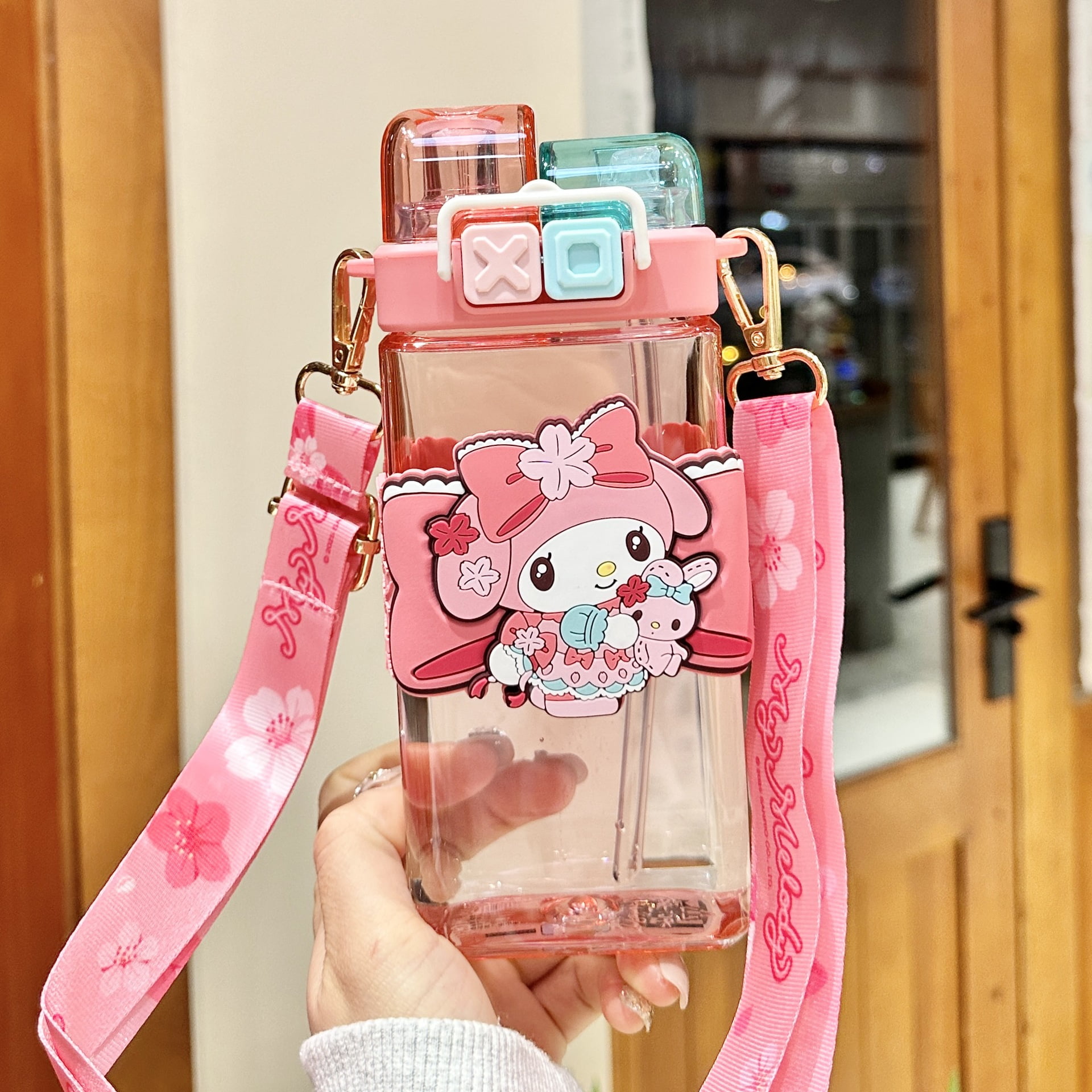 520ml (18oz) Cartoon KRM KT CNMR Big-ear Dog Tritan Water Cup Double Drinking Cup High ...