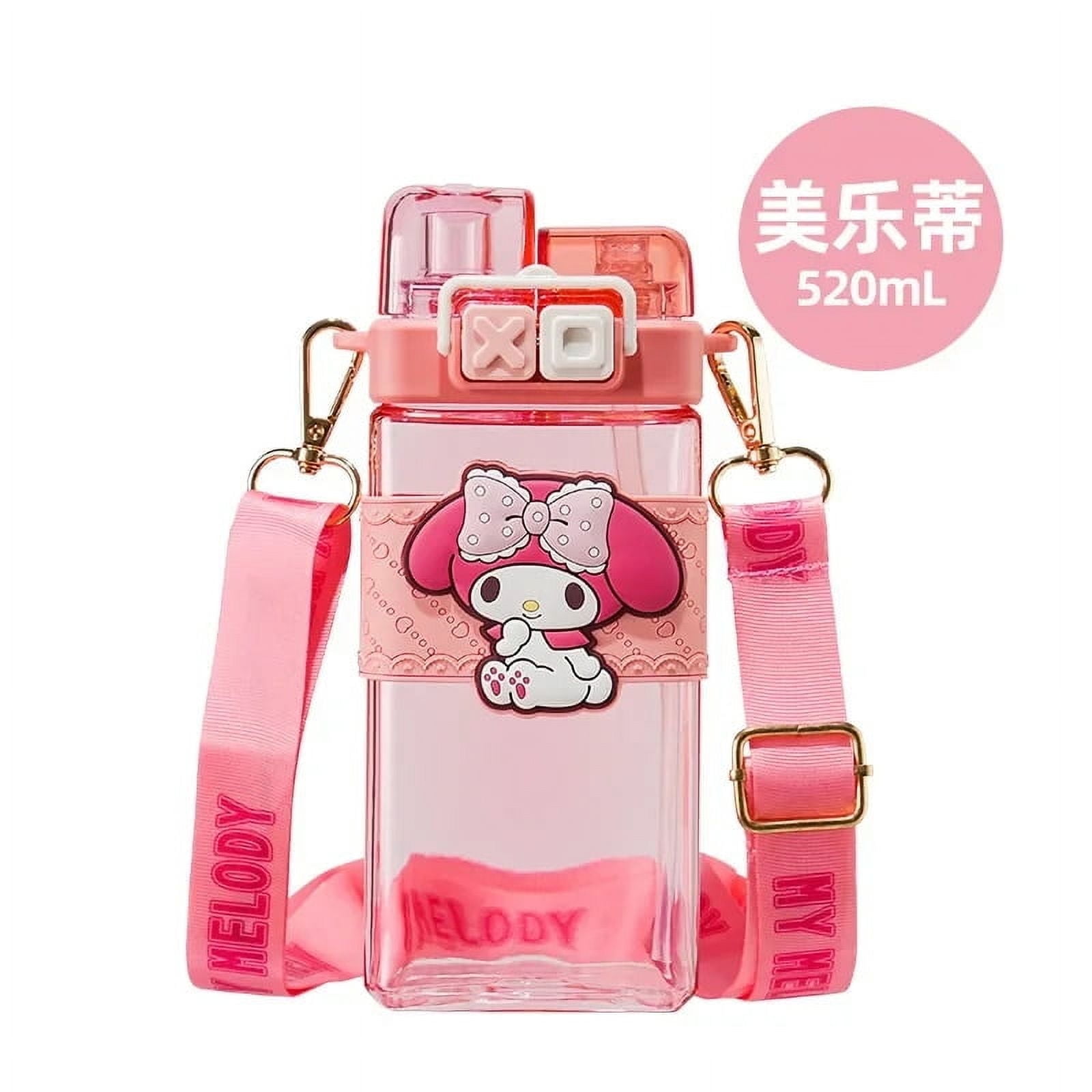 520ml Cinnamoroll Double Drinking Water Bottle with Straw Portable Bottles Hellos Kittys Kuromi ...
