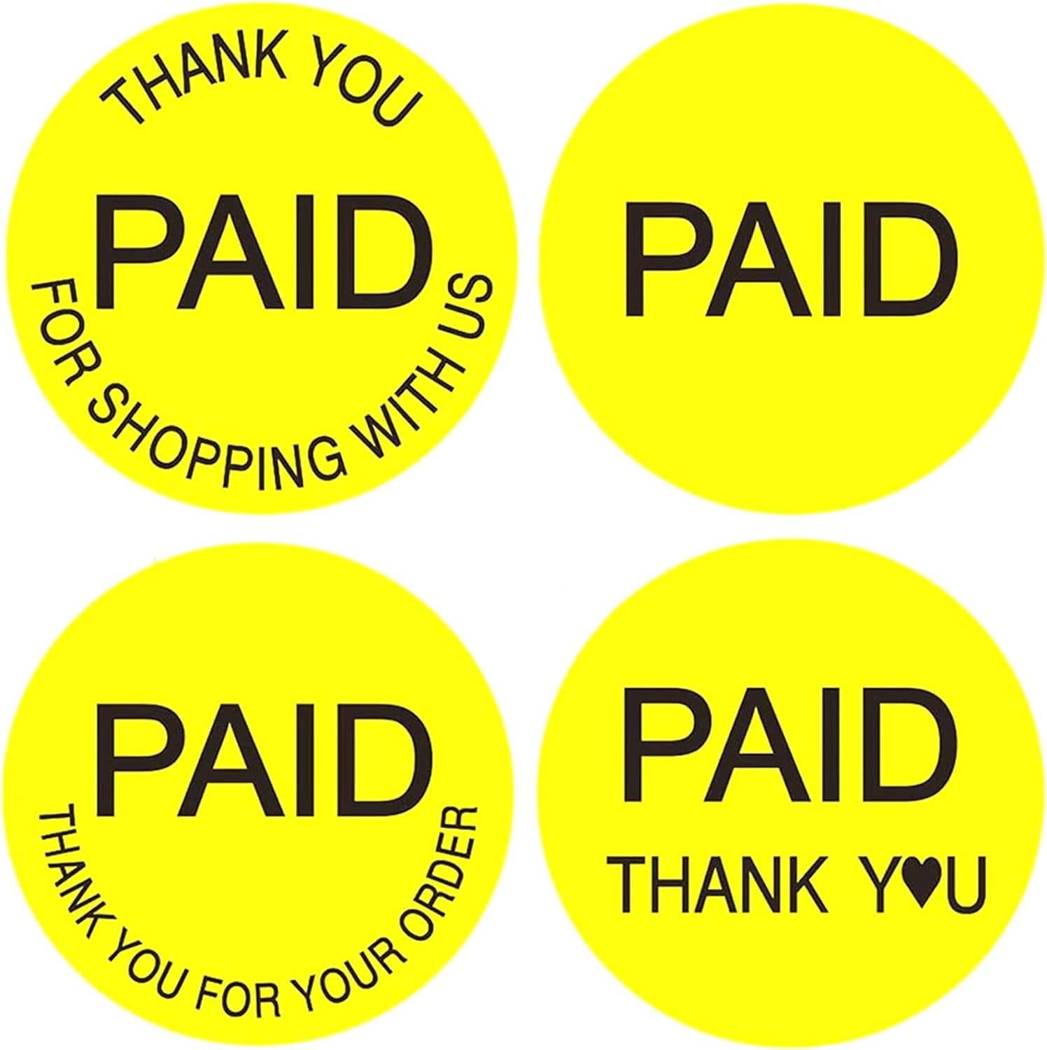 520pcs Paid Stickers USA "Thank You for Shopping with US" 1.5 inch ...