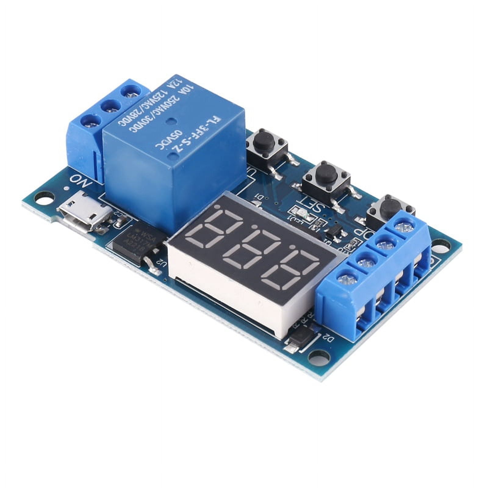 521 Digital Time Delay Relay Trigger Cycle Delay Switch Circuit Board Timing Control Module ...