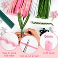 521 Pipe Cleaners Craft Set Pink Series 5 Colors Bulk Pastel Chenille ...