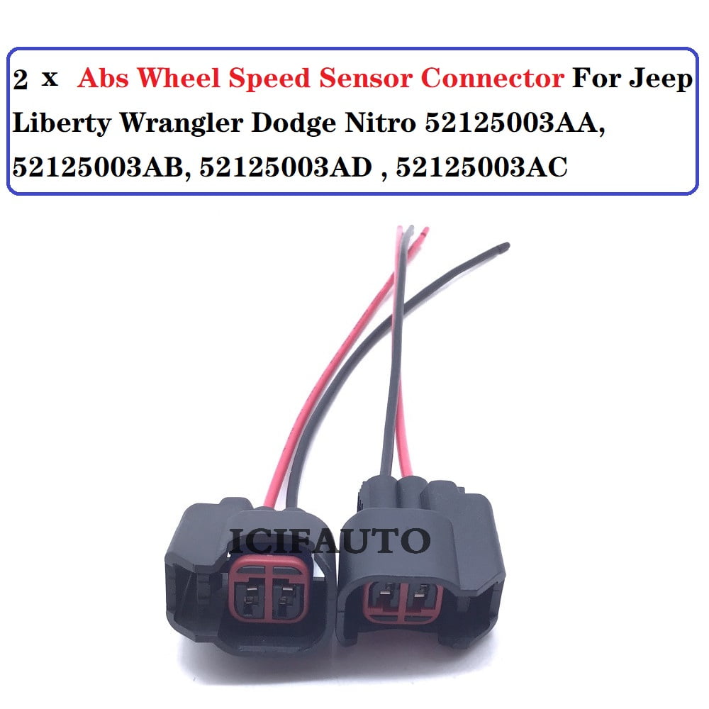 52125003AC Rear Abs Wheel Speed Sensor & Connector For Jeep Liberty ...