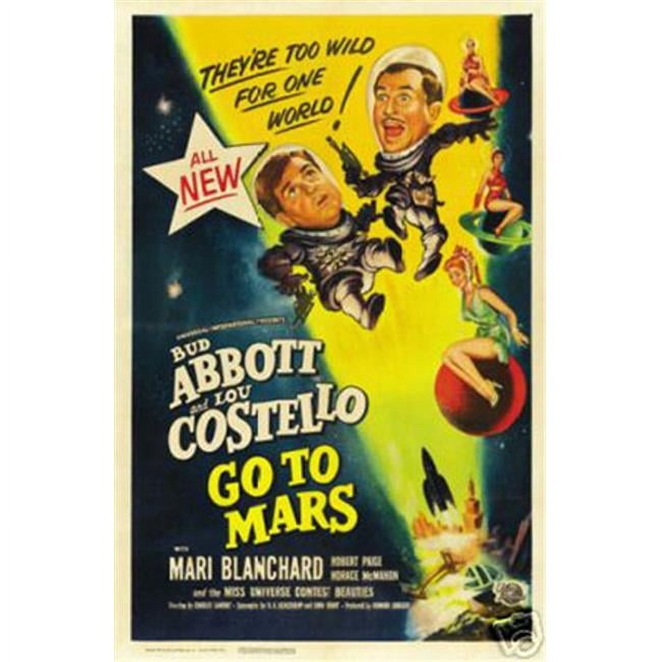 5214-12x18-MV Abott and Costello Go to Mars Poster - Walmart.com