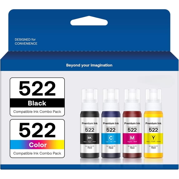 522 High Capacity Refill Ink Bottle Replacement for Epson Compatible ...
