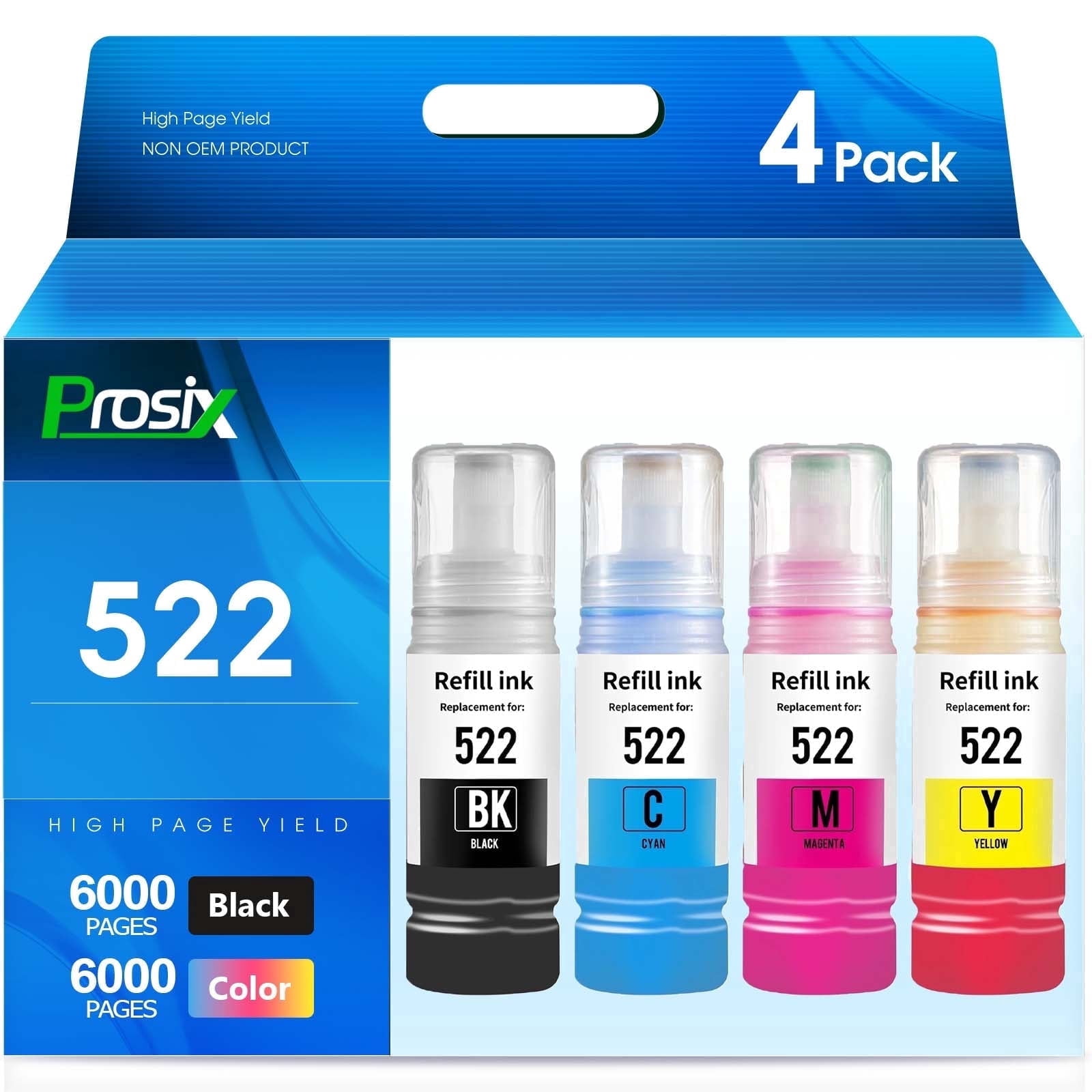 522 Ink Bottles Compatible for Epson 522 Ink Refill Kit for Epson ...