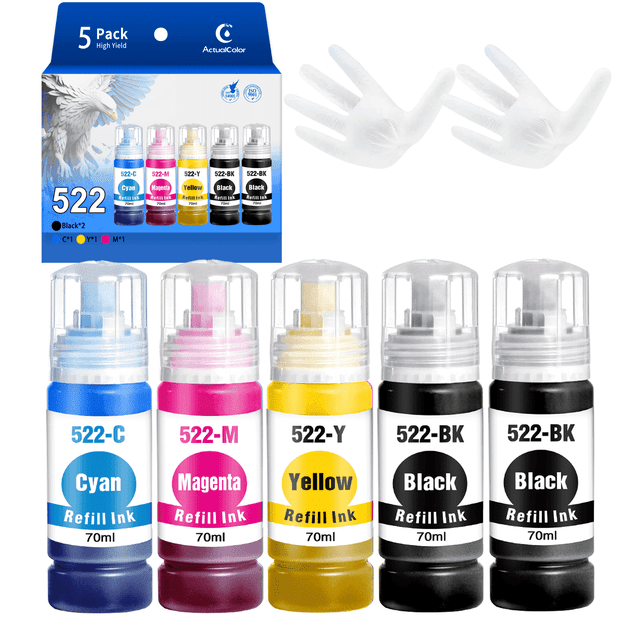 522 Ink Refill Bottle for Epson 522 Ink Bottles for EcoTank ET-2720 ...