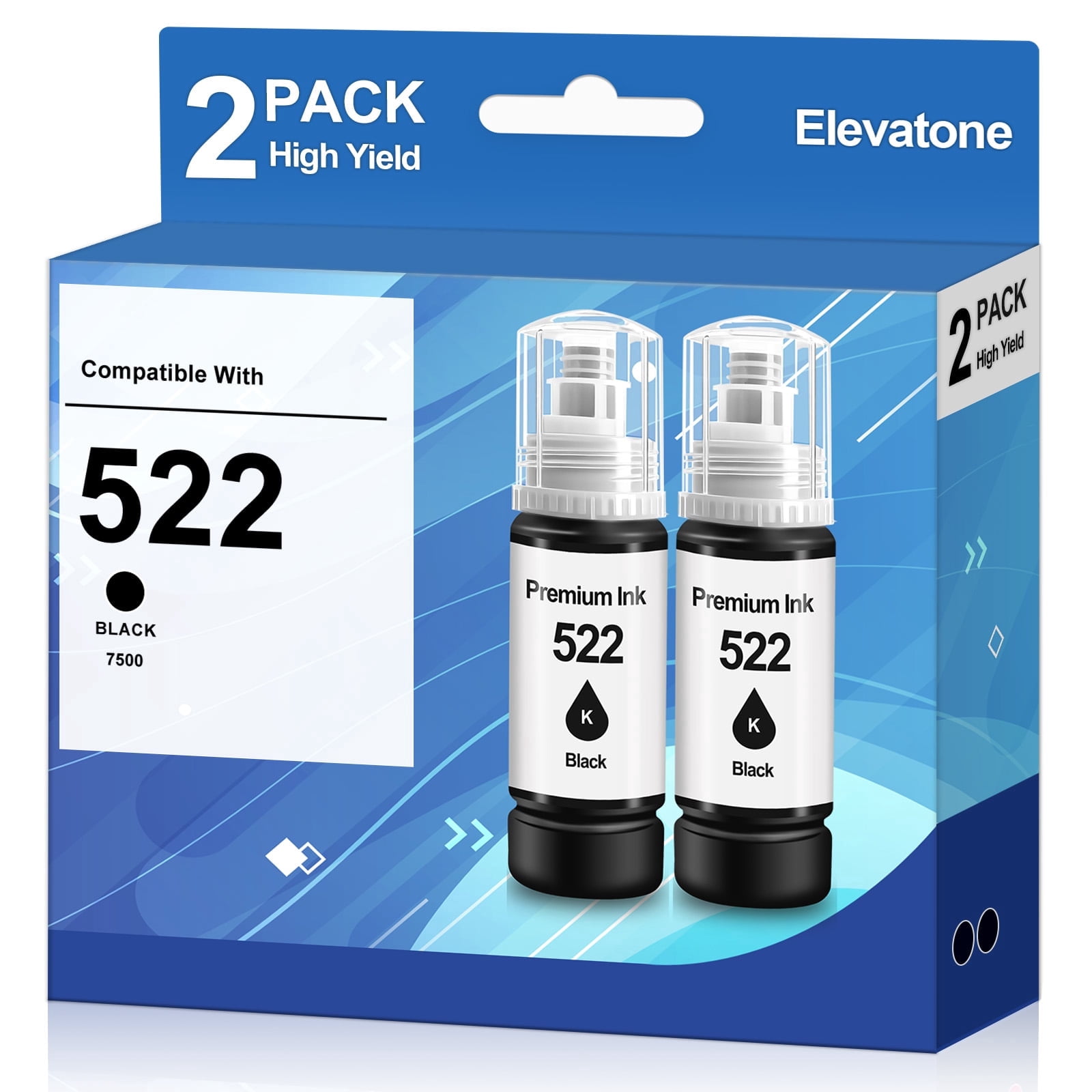 522 Ink Refill Bottles Compatible for Epson T522 522 Black Ink Bottles ...
