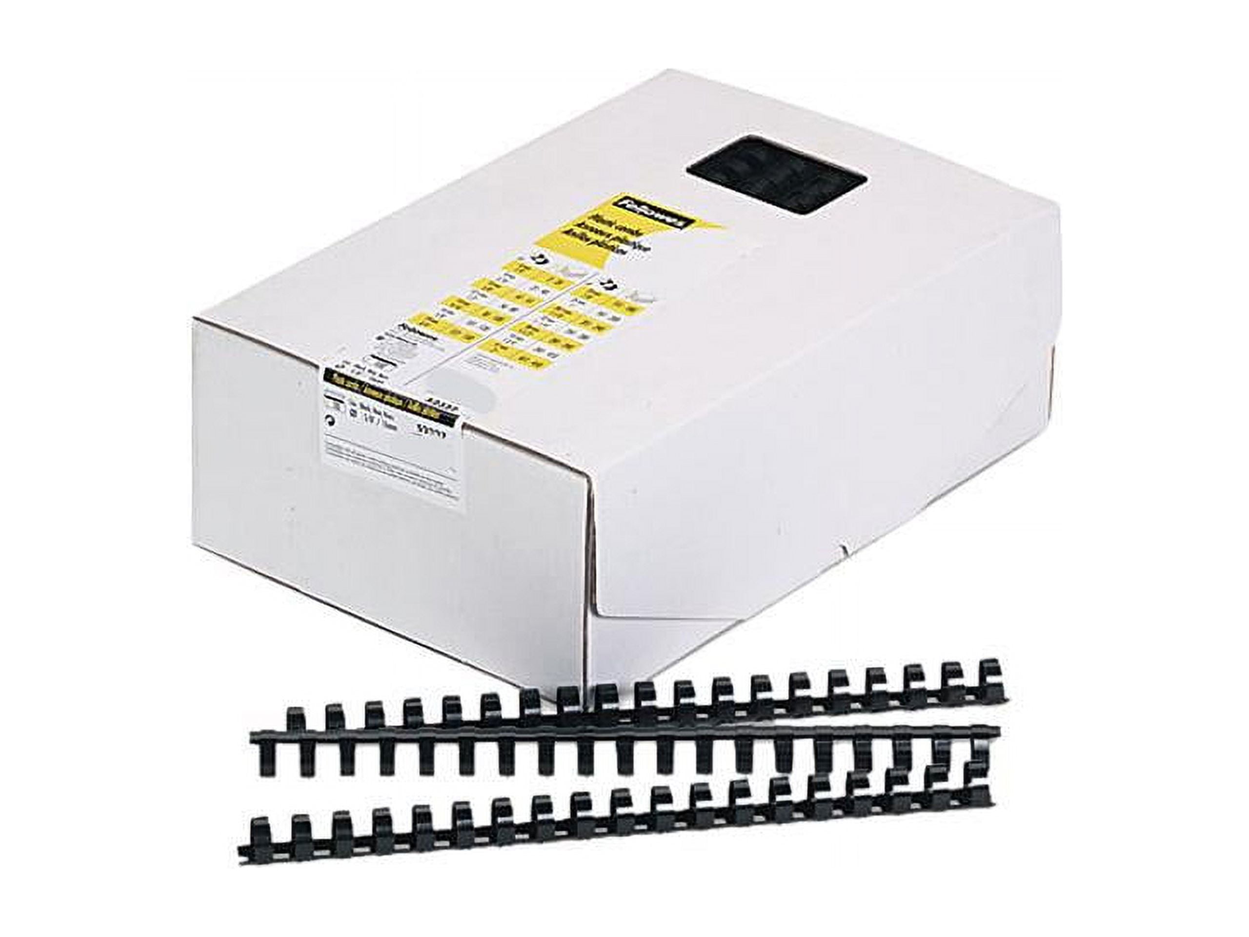 52327 Fellowes Plastic Comb Bindings, 5/8" Diameter, 120 Sheet Capacity, Black, 100 Combs/Pack ...