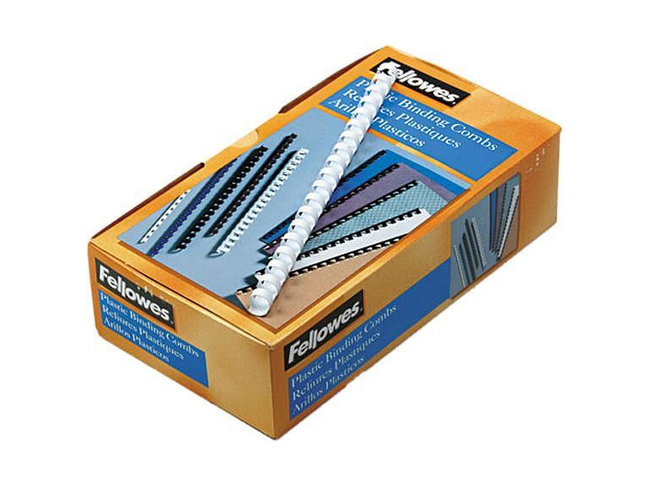 52372 Fellowes Plastic Comb Bindings, 1/2" Diameter, 90 Sheet Capacity ...