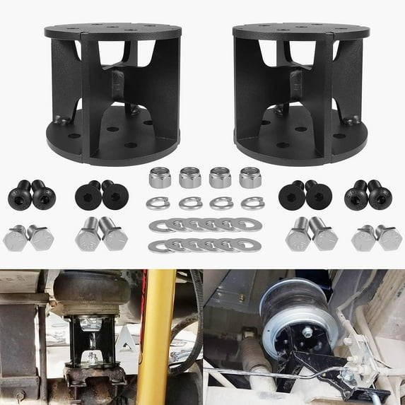 52440 Air Spring Spacers 4” Lift Spacers Straight Compatible with Most ...
