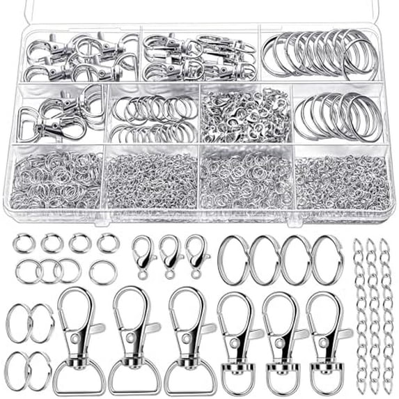 524PCS Keychain Making Kit, Key Chain Clips, Key Chain Rings, Lanyard ...