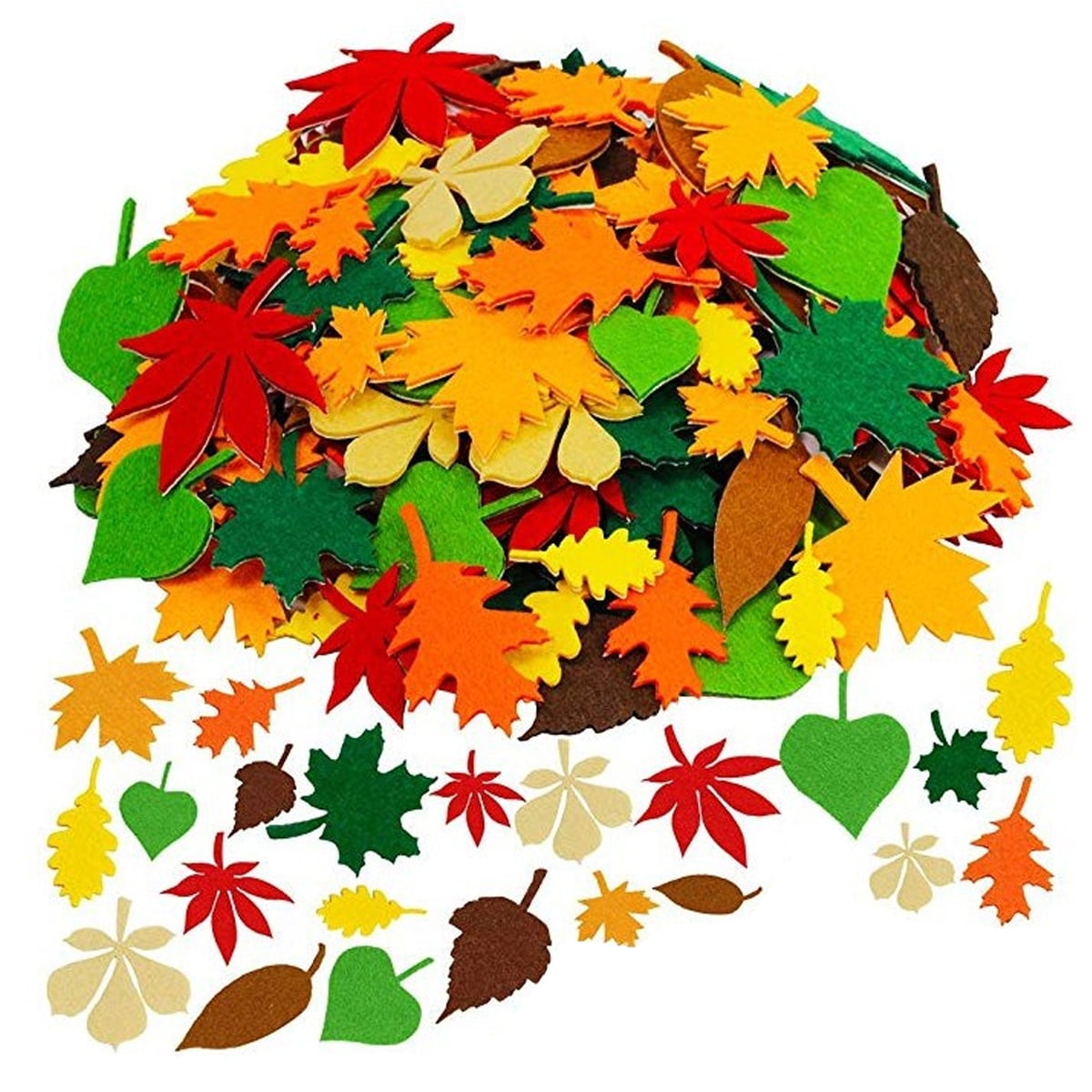 528 Pieces Leaf Sticker Felt Leaf Sticker Maple Leaf Sticker Various ...