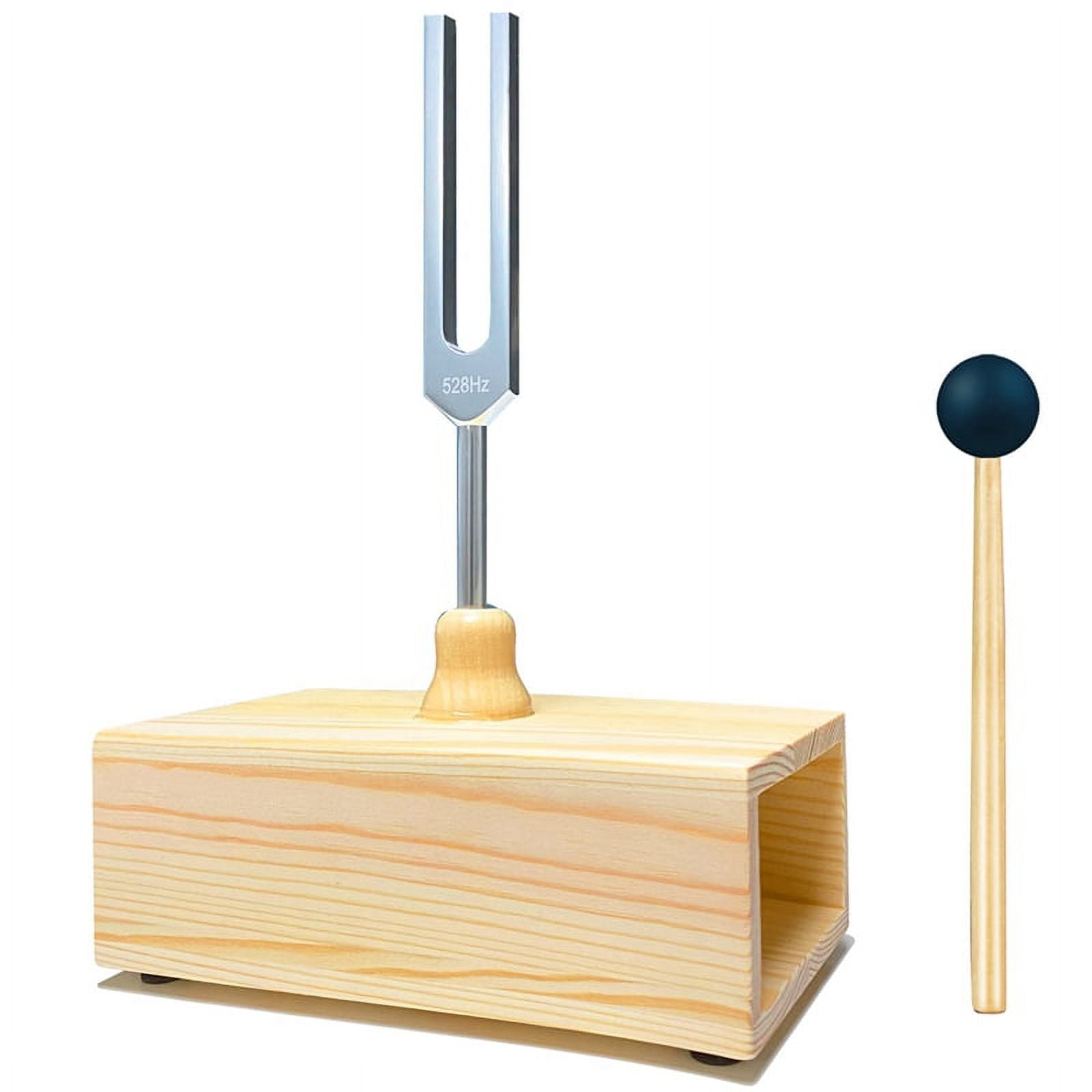 528Hz Tuning Fork with Resonance Box, Aluminum Alloy, Wooden Speaker ...