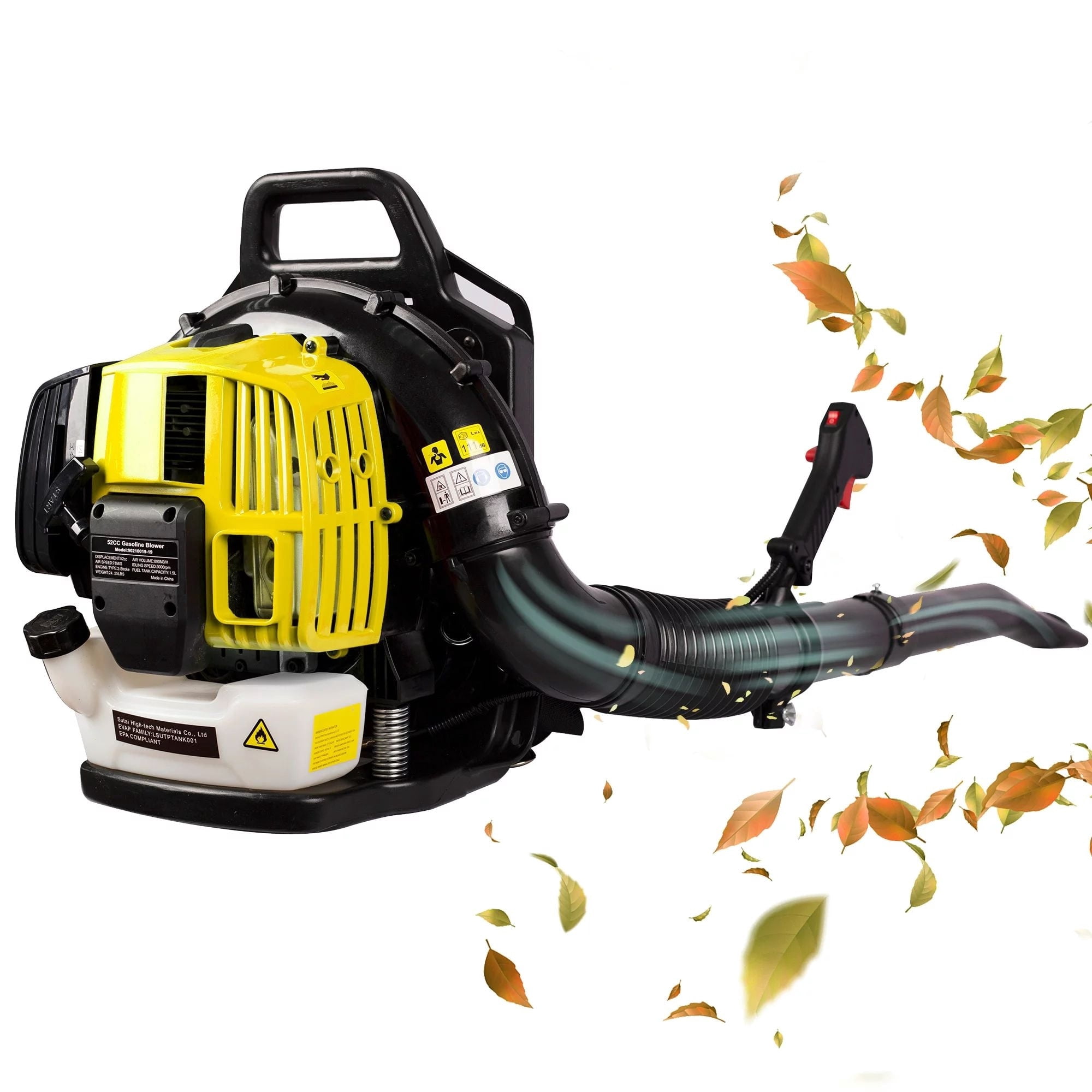 52CC 2-Cycle Backpack Leaf Blower, Gas-Powered with Electric,Gasoline ...