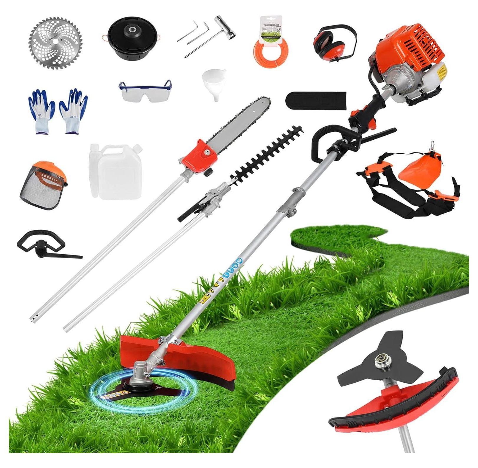 52CC 2-Cycle Gas Weed Wacker, Arrived Before Father's Day,6 in 1 Gas ...