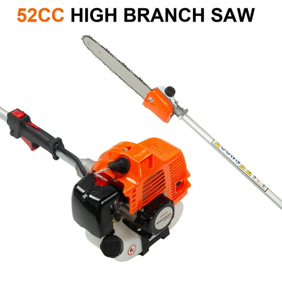 52CC 2-Cycle Pole Saw Pruner Pruning Saw Gas Powered Extend Wood Tree ...