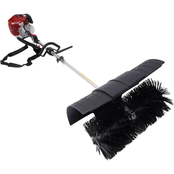 52CC 2 Stroke 2.3HP Gas Power Walk Behind Sweeper, Portable Handheld ...