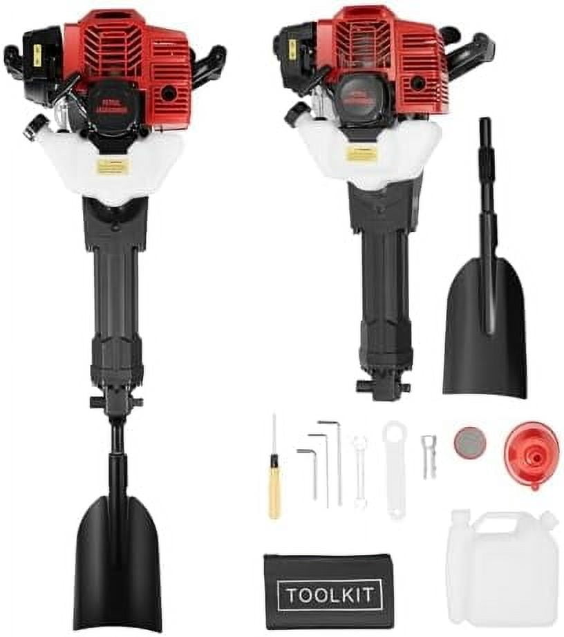 52CC 2 Stroke Garden Digger, Handheld Trencher Digger Machine Gas ...