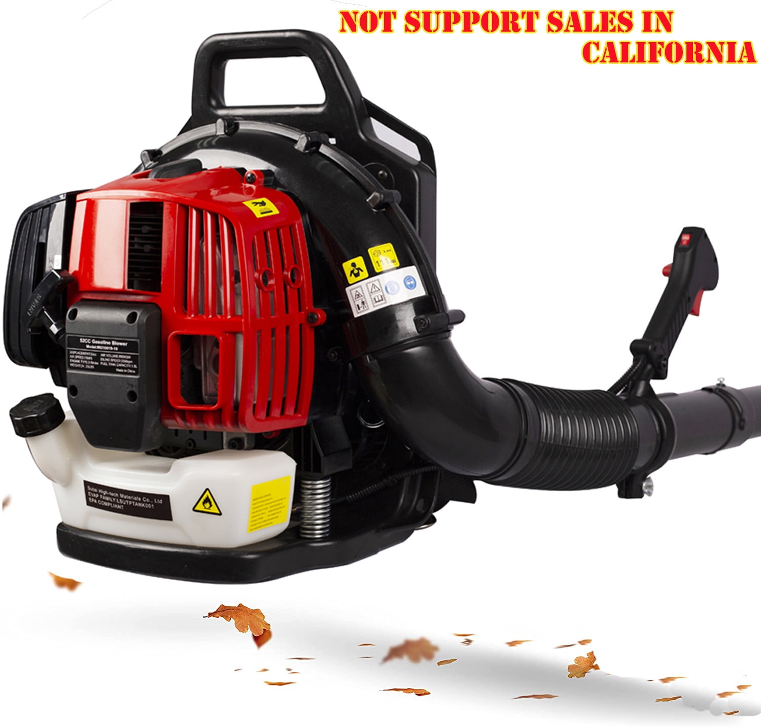 52CC Backpack Leaf Blower, SESSLIFE 2-Cycle Gas Powered Blower with ...