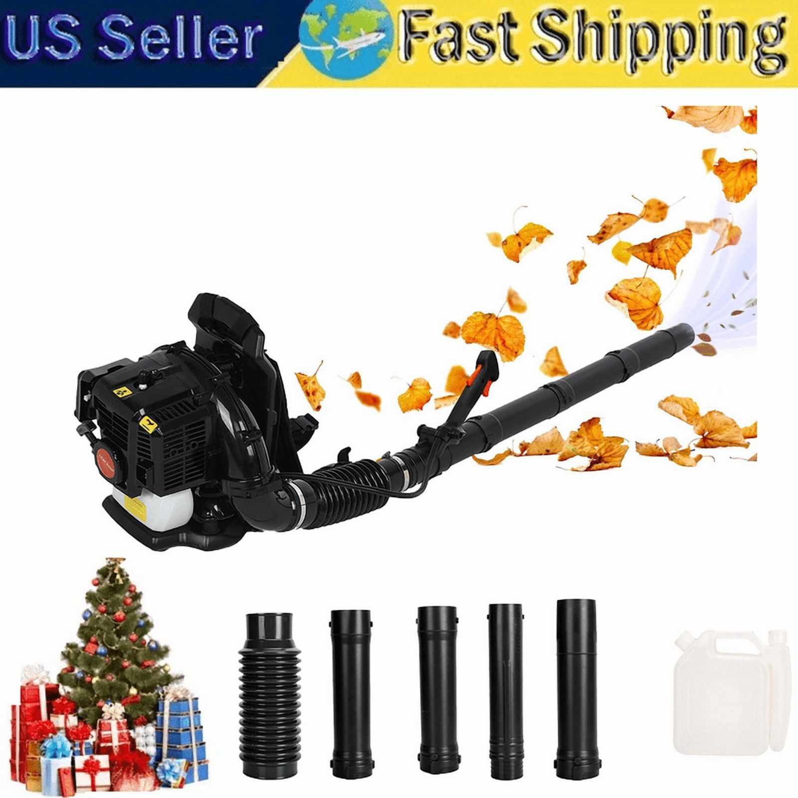 52CC Gas Backpack Leaf Blower 2-Stroke Enginee 55 0CFM 200 MPH ...