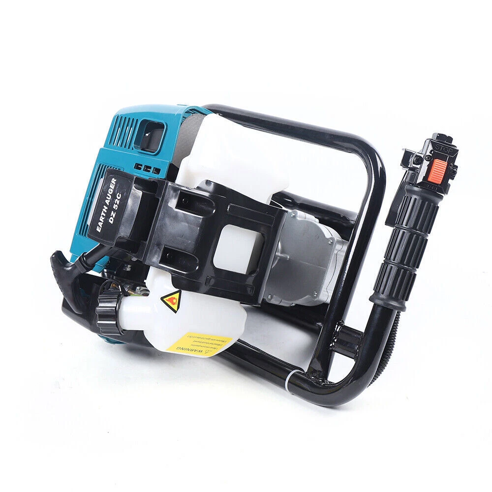 52CC Gas Powered Post Hole Digger Earth Auger Borer Fence Ground w/ 2 ...