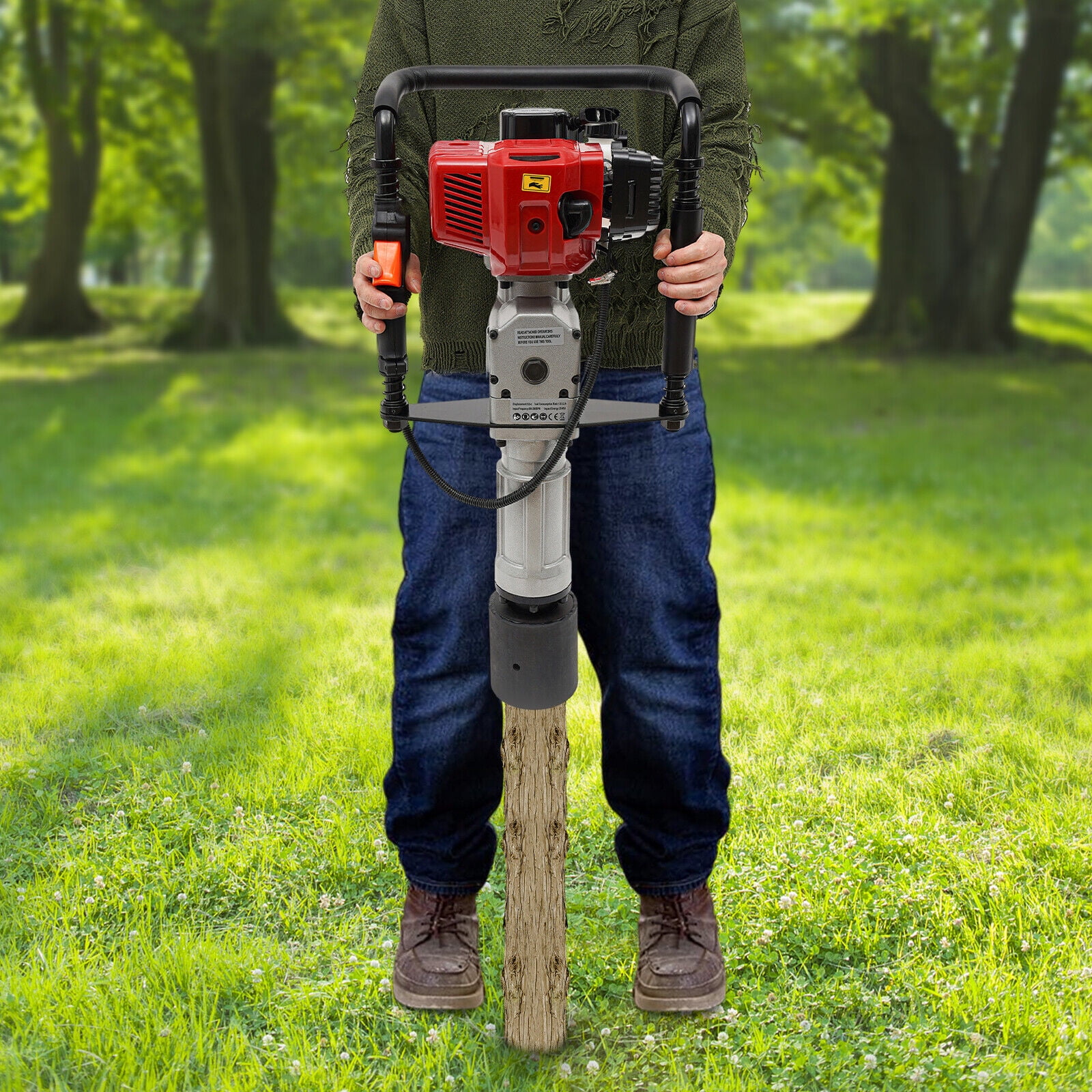 52CC Post Driver, 1900W Pile Driver, Two Stroke Post Driver For A Series Of Piling Projects With ...