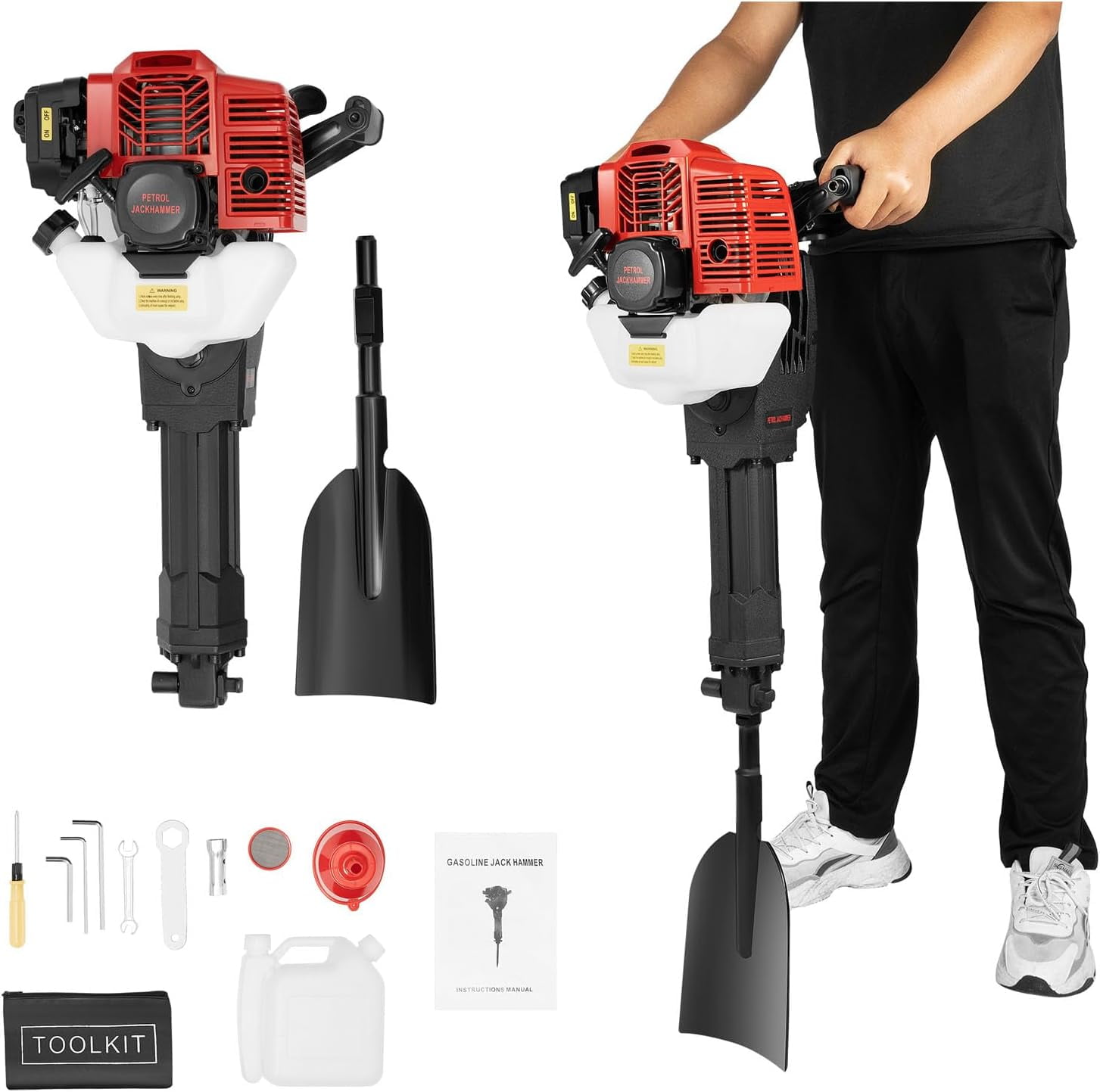 52CC Trencher Machine 2-Stroke Gasoline Excavator Single Cylinder ...