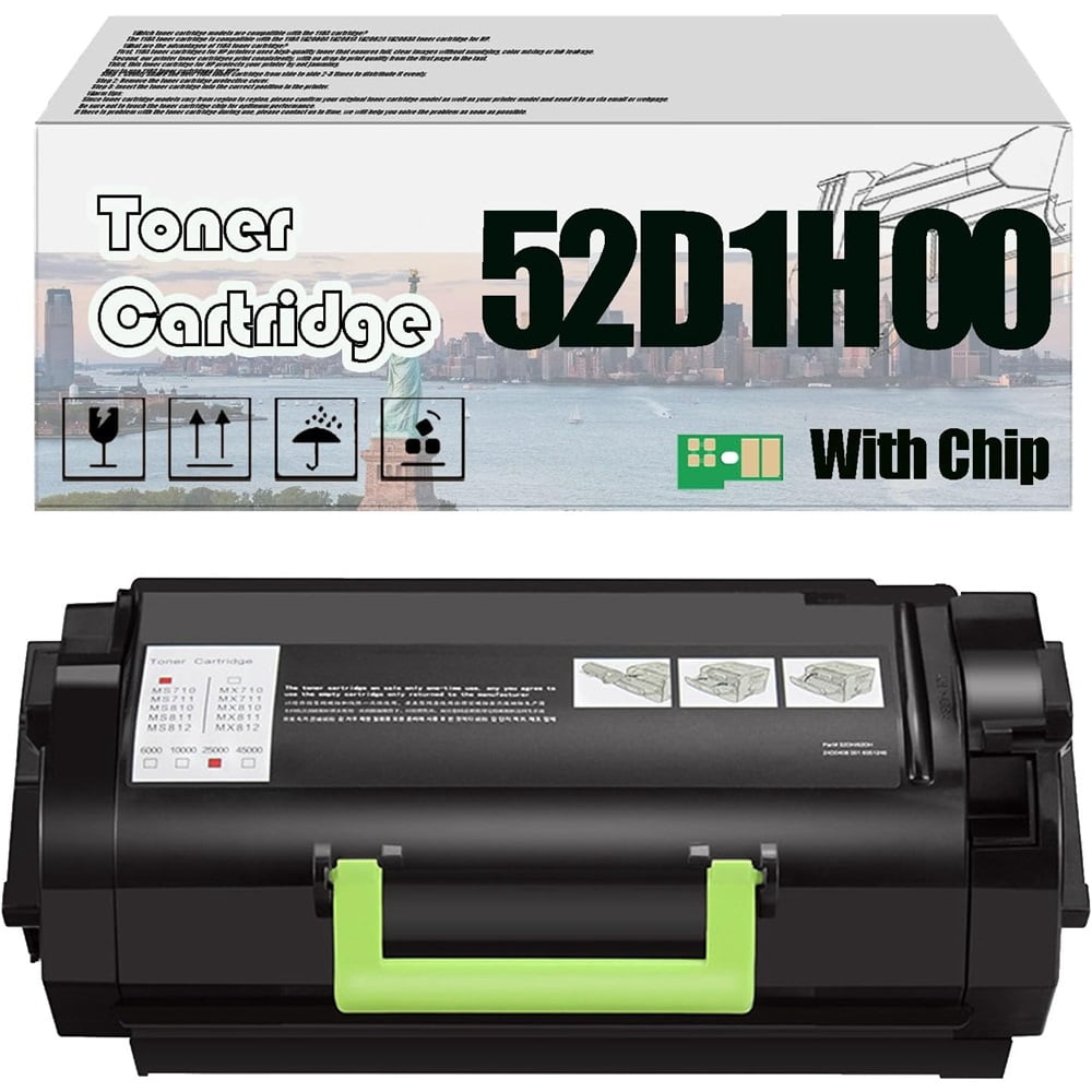 52D1H00 Toner Cartridge, Compatible for Lexmark MS810n MS810de MS810dn ...
